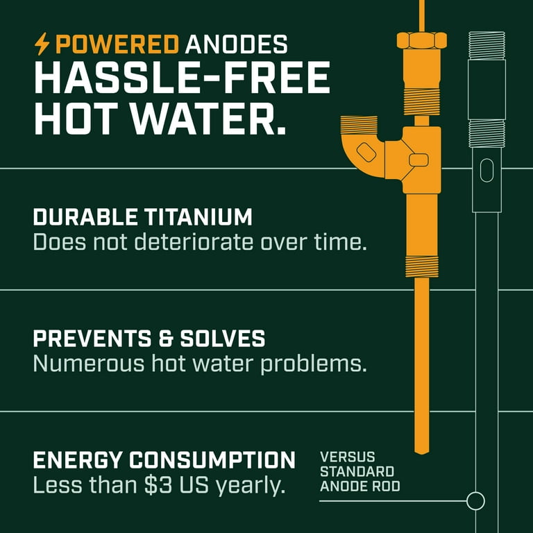Water Heater Element Powered Anode Rod For Water Heater - Titanium ...