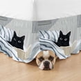 Black Cat Reading in Bed Bed Skirt Bed Skirts California King Size 16 ...