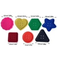 50 Pcs Big Bright Buttons Geometric Shapes Buttons Sewing Buttons Craft ...