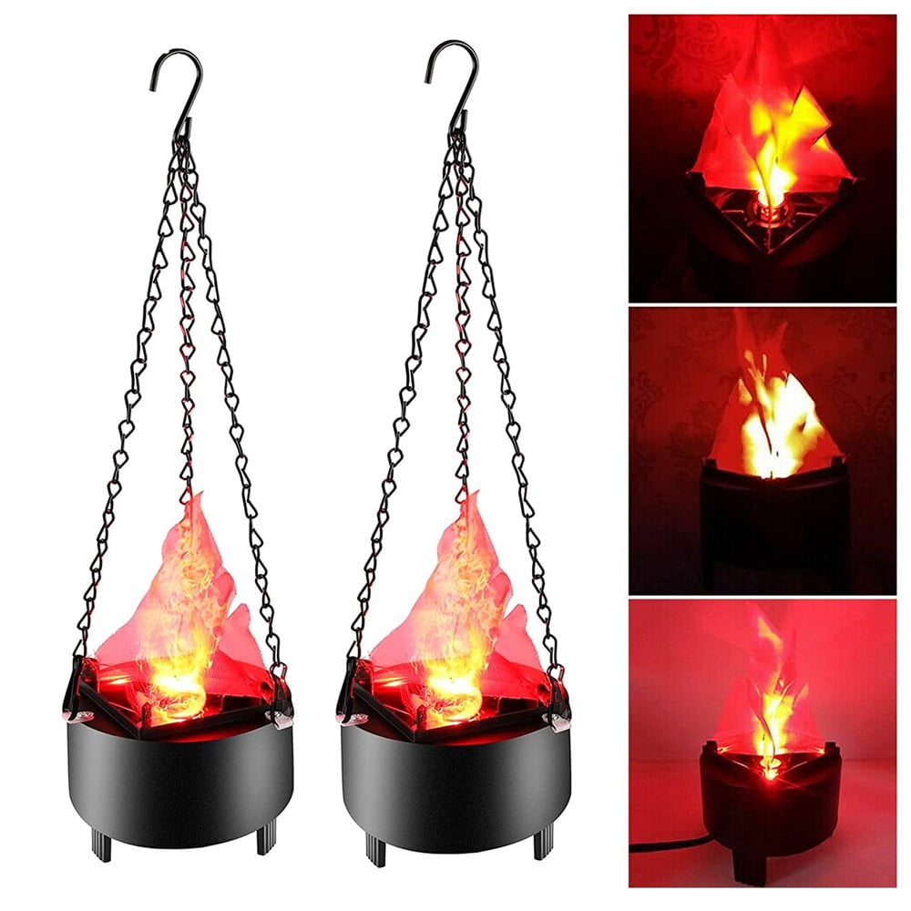 3D Fake Fire Flame Hanging Lamp 110V Artificial Flickering Flame ...