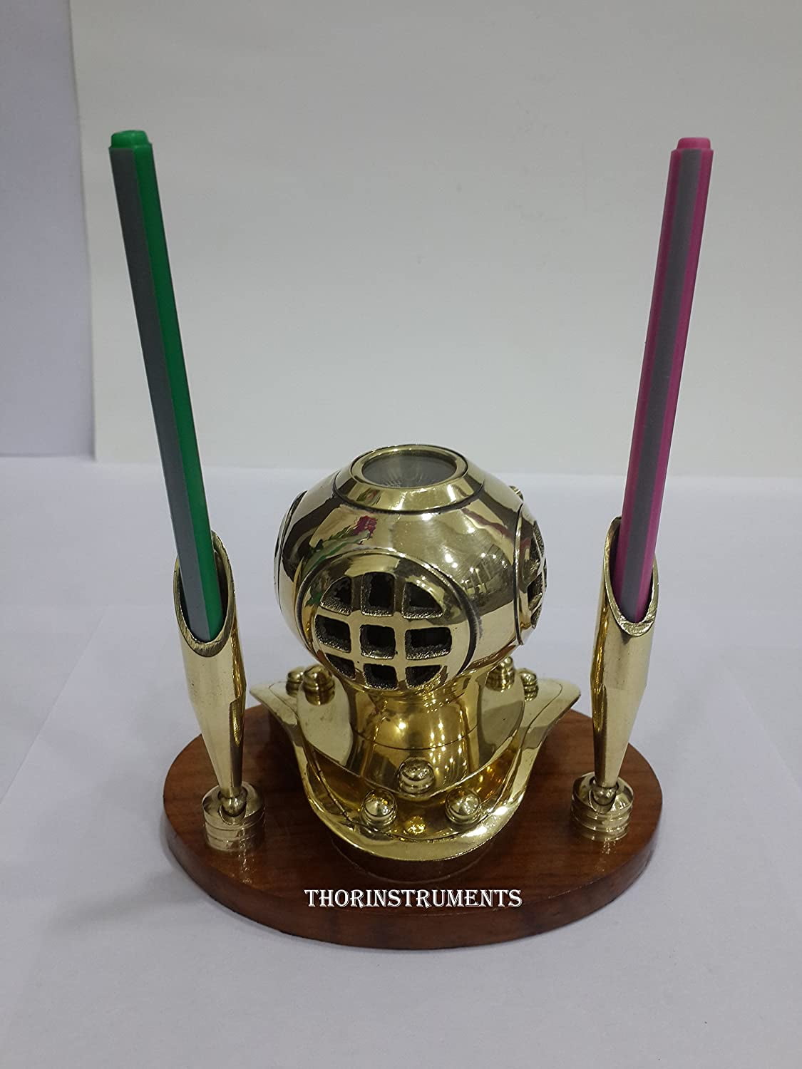 Brass Diving Helmet Pen Holder Nautical Tropical Home Decor - Walmart.com