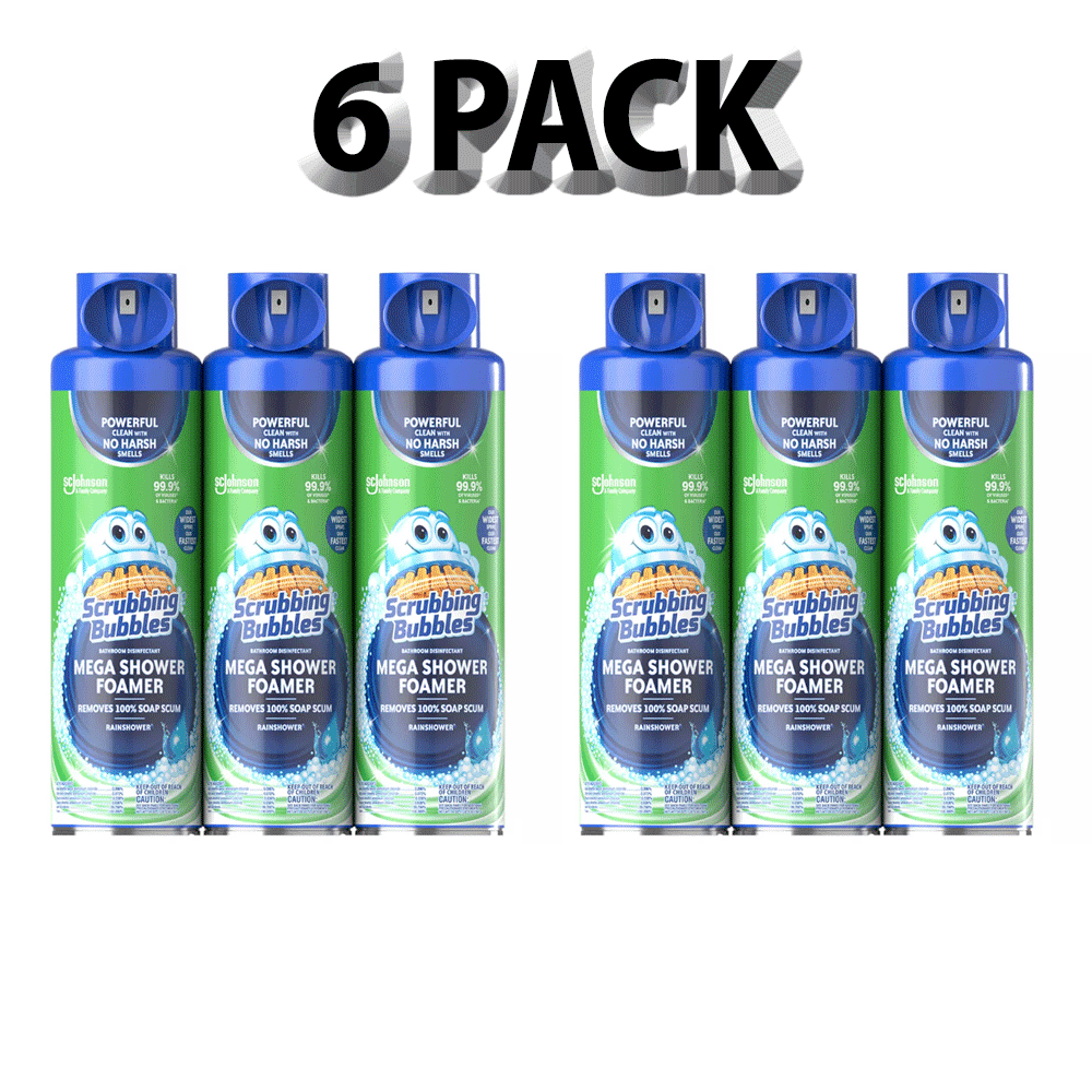 Scrubbing Bubbles Mega Shower Cleaner 6 Ct, 20 oz Each - Walmart.com