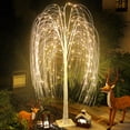 5FT Lighted Willow Tree, 216 LED Weeping Willow Artifical Tree with ...