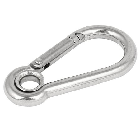 2.4" Length 304 Stainless Steel Carabiner Link Snap Spring Clip Hook ...