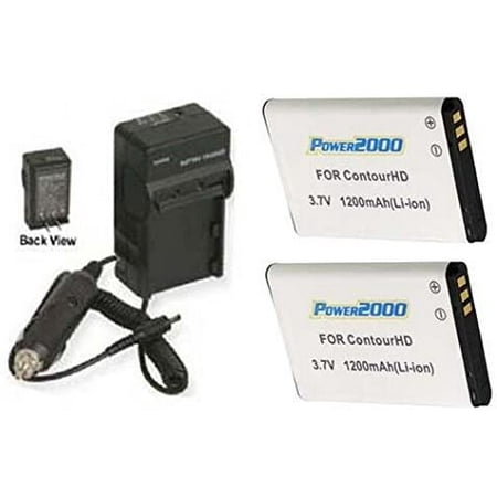 2 Batteries + Charger for ContourHD Contour+ Contour+2 Plus HD Helmet ...