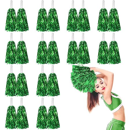 24 Pcs Metallic Cheerleading Pom Poms for Kids, Cheerleaders Cheer Pom ...