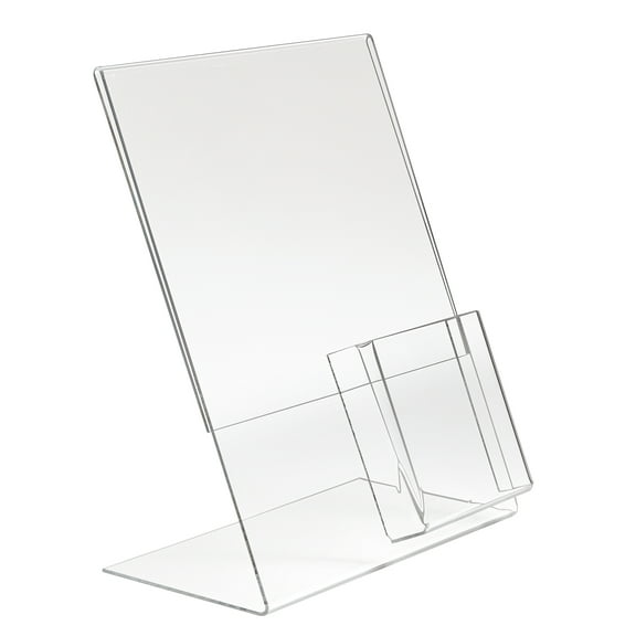 Clear Acrylic Sign Display / Literature Holder (Top-Load), 5" W x 3" H ...