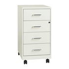 Space Solutions 18" Deep 4 Drawer Metal Mobile Organizer, 4 Box Drawers ...