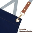 LOYGLIF, Chef Apron, Large Pockets, Cotton Canvas Cross Back Blue ...