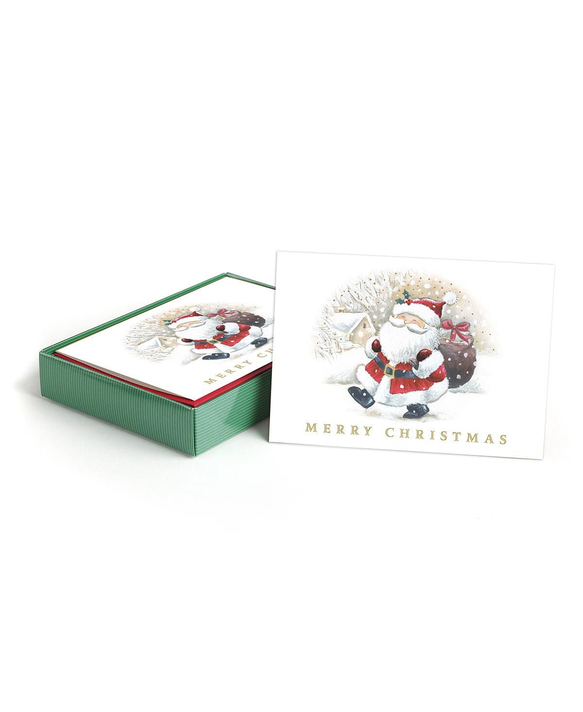 Masterpiece Studios Happy Santa Holiday Set of 16 Boxed Cards - Walmart.com