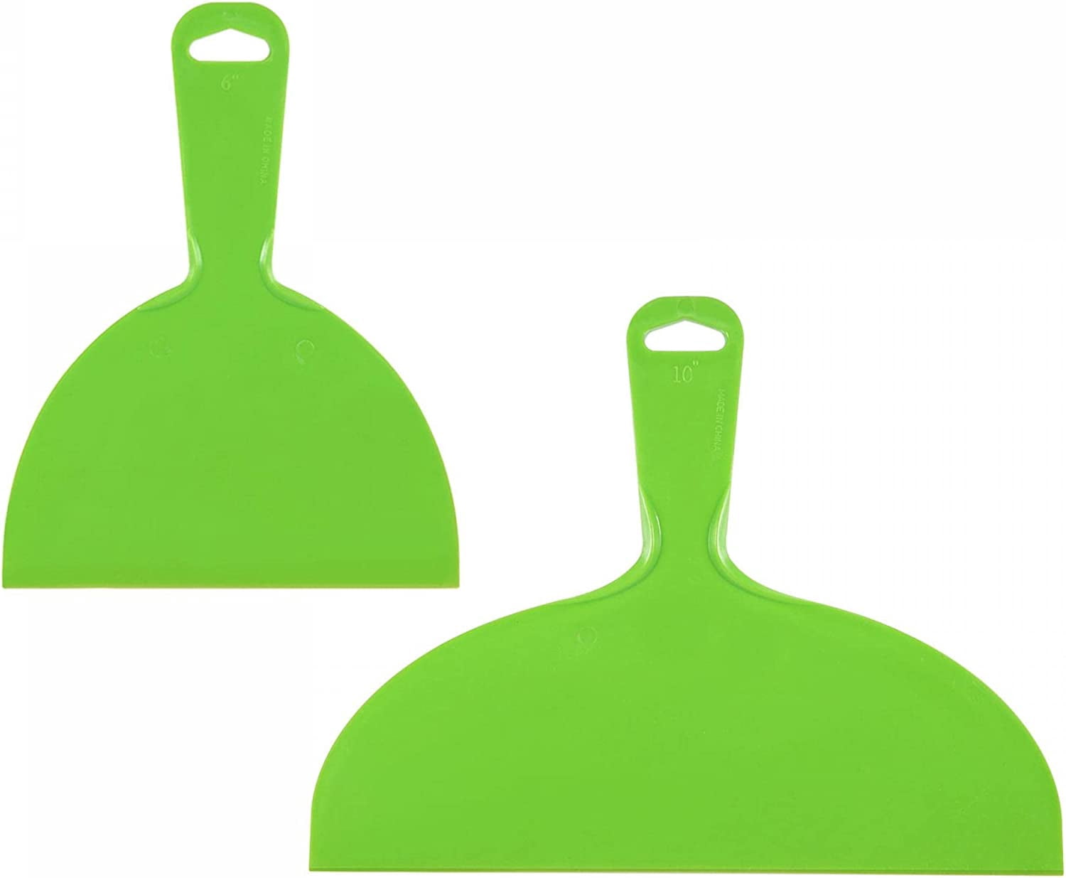Putty Scraper Set (6", 10") Flexible Plastic Putty Knives for Taping ...