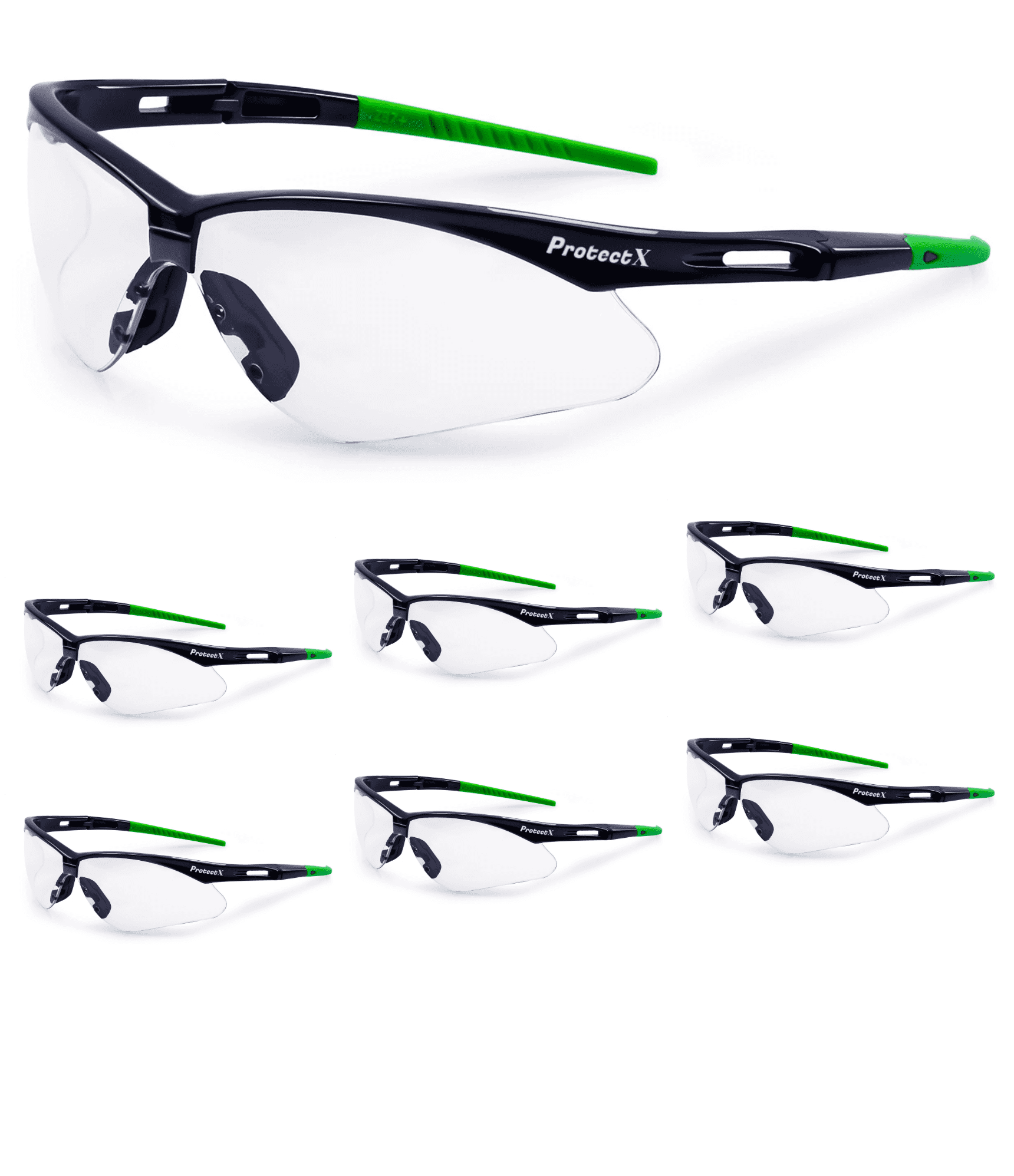 ProtectX Safety Glasses Scratch Resistant Anti Fog Polycarbonate Lenses ...