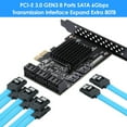 YBBOTT 8 Ports SATA 3.0 Controller Expansion Card with 8 SATA Cable ...