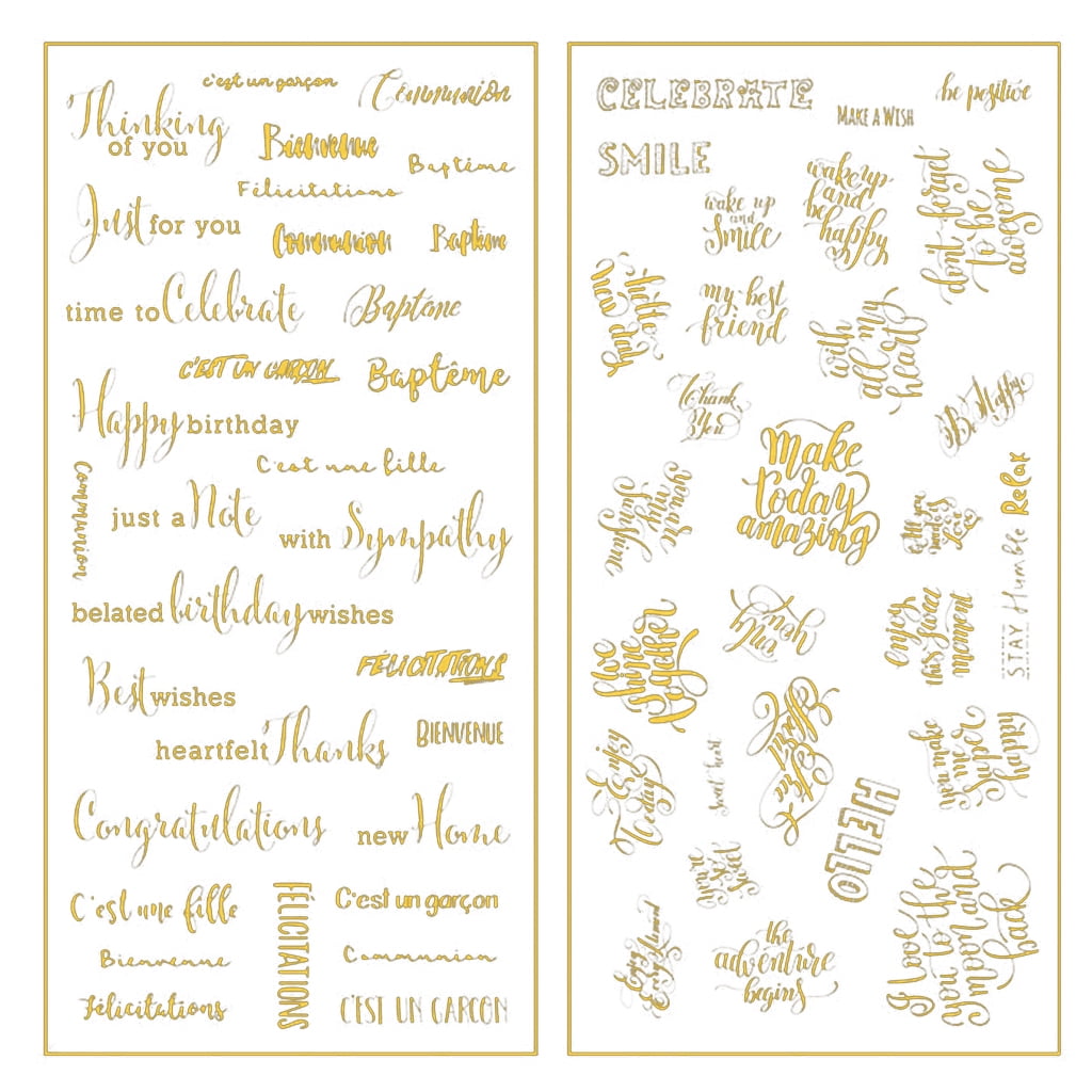 SIEYIO 2Pieces English Blessing Stickers Grateful Thankful Sticker ...
