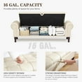 YOUDENOVA Storage Ottoman Bench for Bedroom, 60" Upholstered Bedroom ...