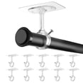 10 Pack No Drill Ceiling Mount Rod Brackets, Heavy Duty Self Adhesive ...