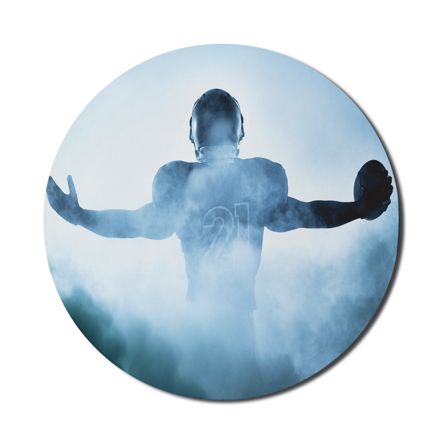 Sport Mouse Pad for Computers, Heroic Shaped Rugby Player Silhouette ...