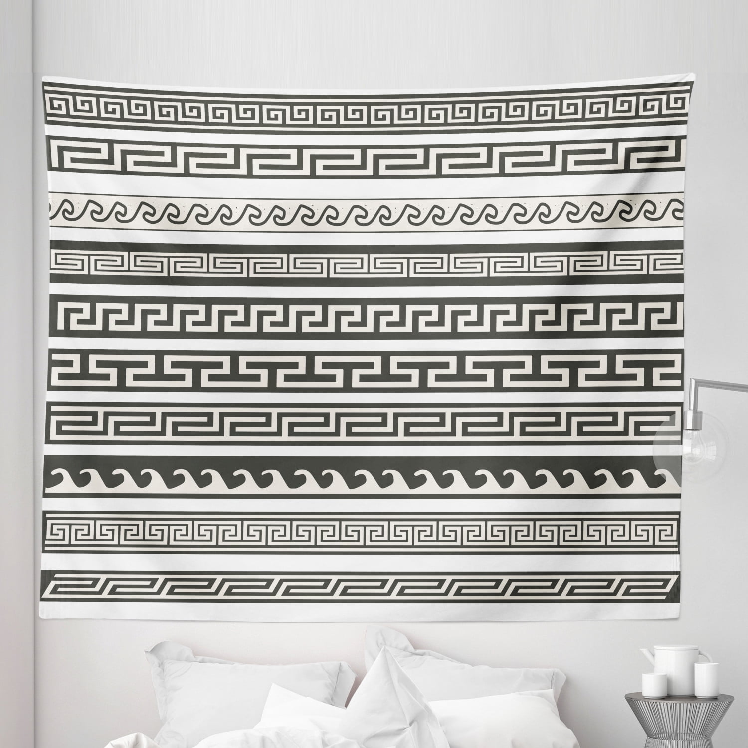 Abstract Tapestry, Design Chevron Stripes Native Linear Ornate Pattern ...
