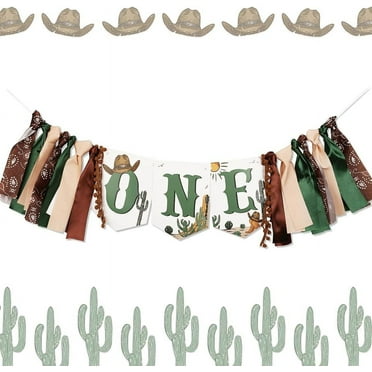 Little Cowboy Banner, Cowboy Theme Party Supplies,Western Cowboy Themed ...