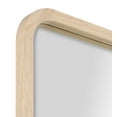 Mainstays 17X53 Rounded Edge Rectangular Mirror Lightwood Grain Finish ...
