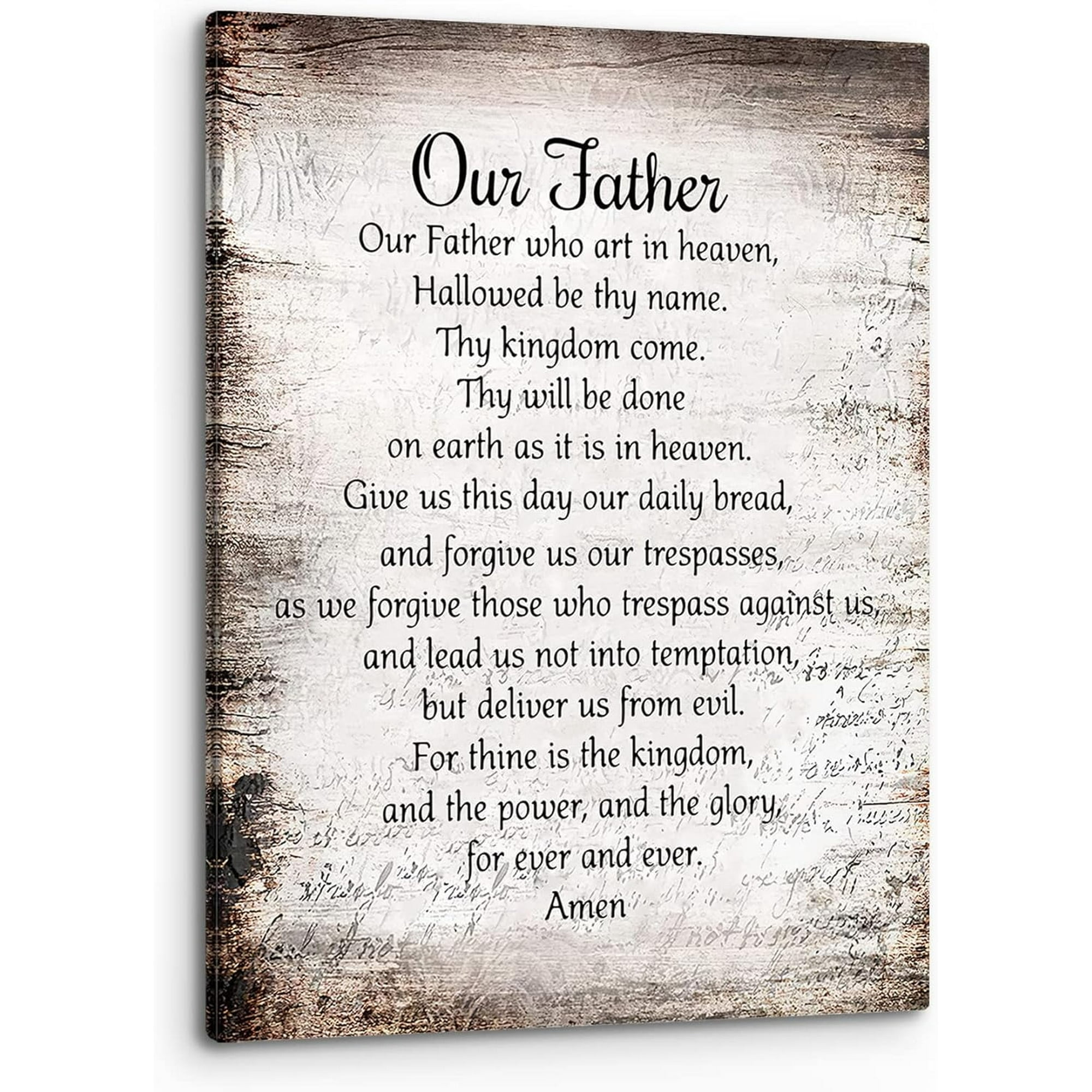 Click here for Moondawn Our Father Prayer 11x14 Framed Canvas Art... prices