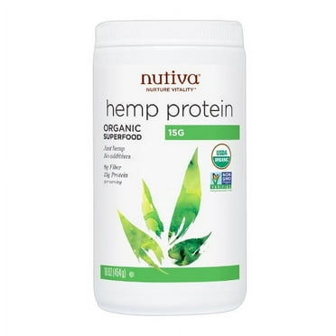 Nutiva Organic Vegan Hemp Protein Powder, Plant-Based Superfood, High ...