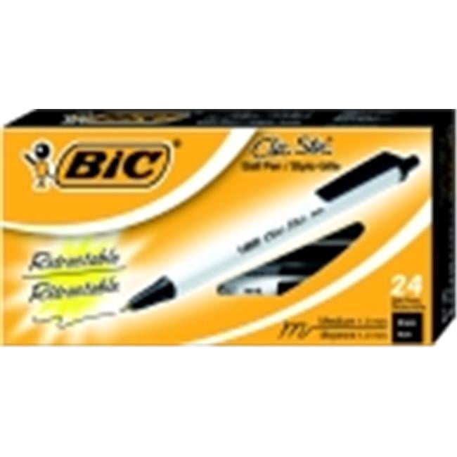 Bic Clic Stic Break-Resistant Retractable Ball Point Pen, Black Ink And ...