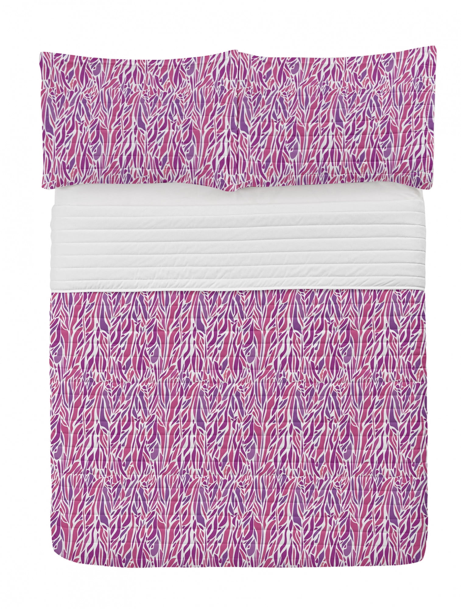 Modern Microfiber Bedspread Set, Abstract Patterns with Curved Spots ...