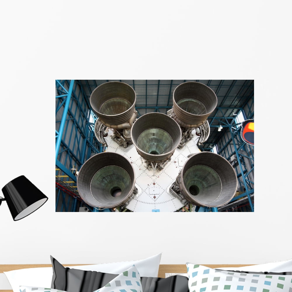 Apollo Saturn V Rocket Wall Mural by Wallmonkeys Peel and Stick Graphic ...