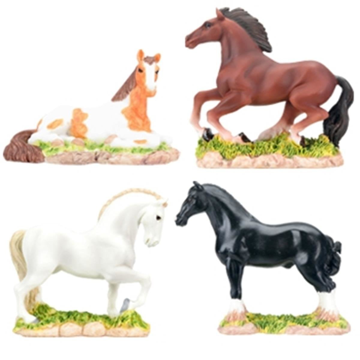 Horses (Set of 4) - Collectible Figurine Statue Figure Sculpture Model ...