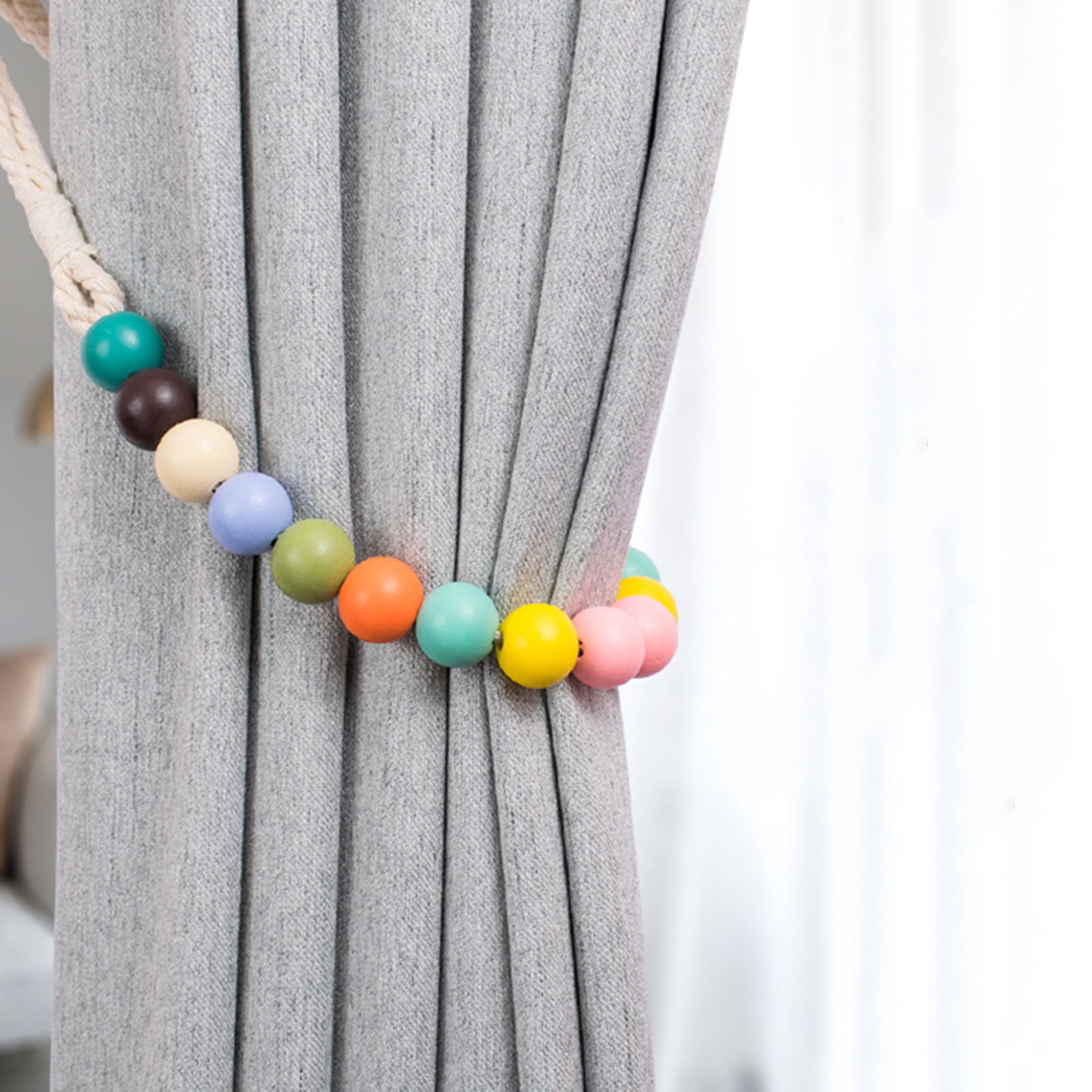 Trayknick 2Pcs Curtain Tieback Hand Weaving Rope Versatile Anti-Skid ...