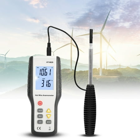 Wind Speed Meter, Anemometer LCD Retractable Probe High Accuracy For ...