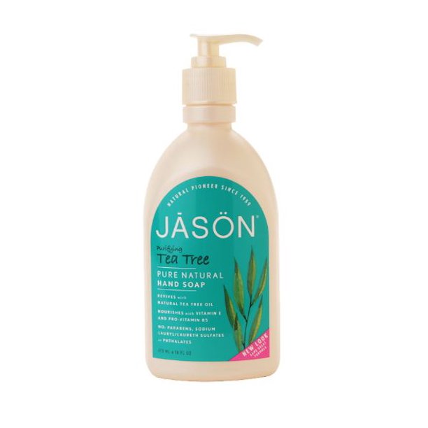 JASON Natural Face & Hand Soap, Purifying Tea Tree, 16 Oz - Walmart.com