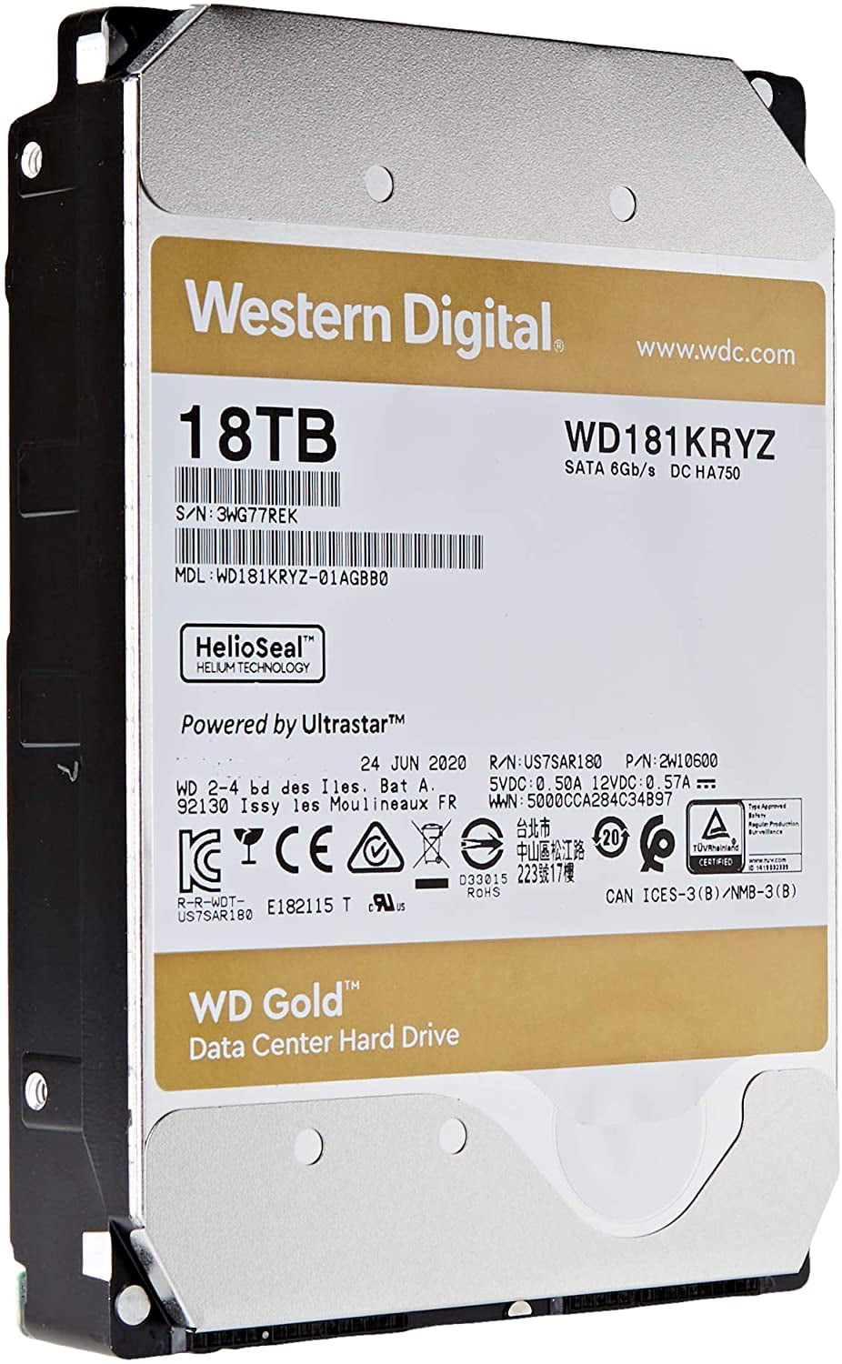 DISCO DURO INTERNO WD 18TB 3.5" WD181KRYZ 512MB SATA 7200RPM GOLD ...