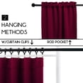 24 Inch Long Tier Curtains for Small Windows, Blackout Rod Pocket ...