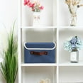 Foldable Fabric Storage Bin With Handle Lid Large Collapsible Box