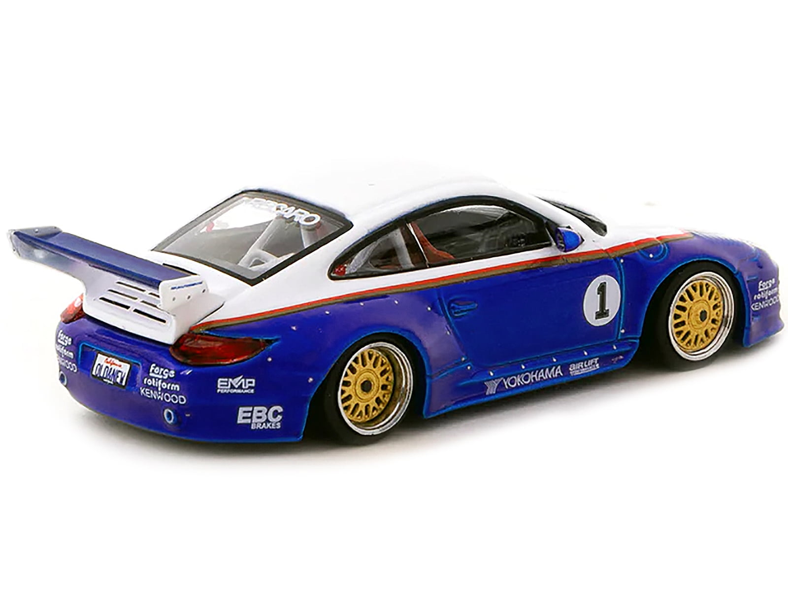 997 Old & New Body Kit #1 Blue Metallic and White with Stripes "Recaro ...