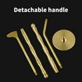 Completing 4Pieces Brass Incenses Crafting Spoon Press Shovel Brush Set ...