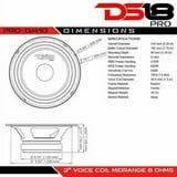 DS18 Pro GM 10 Inch Mid-Range Car and Truck Door Loudspeaker with 660W ...