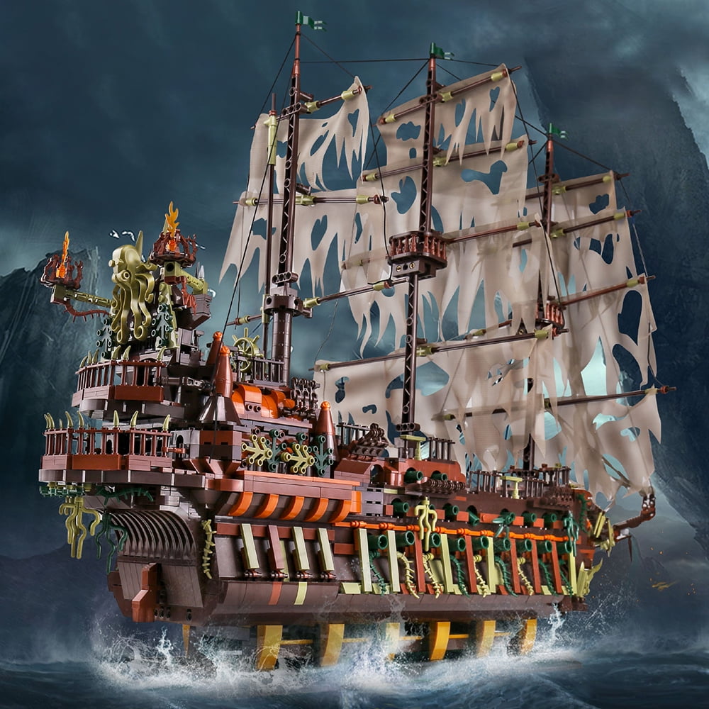 Buy Mould King 13138 The Flying Ship Dutchman Model Assembly Building ...