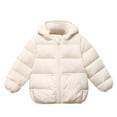 Cute Winter Down Coats for Kids Baby Boys Girls Ultra Light Puffer Padded Jacket Bear Hoods ...