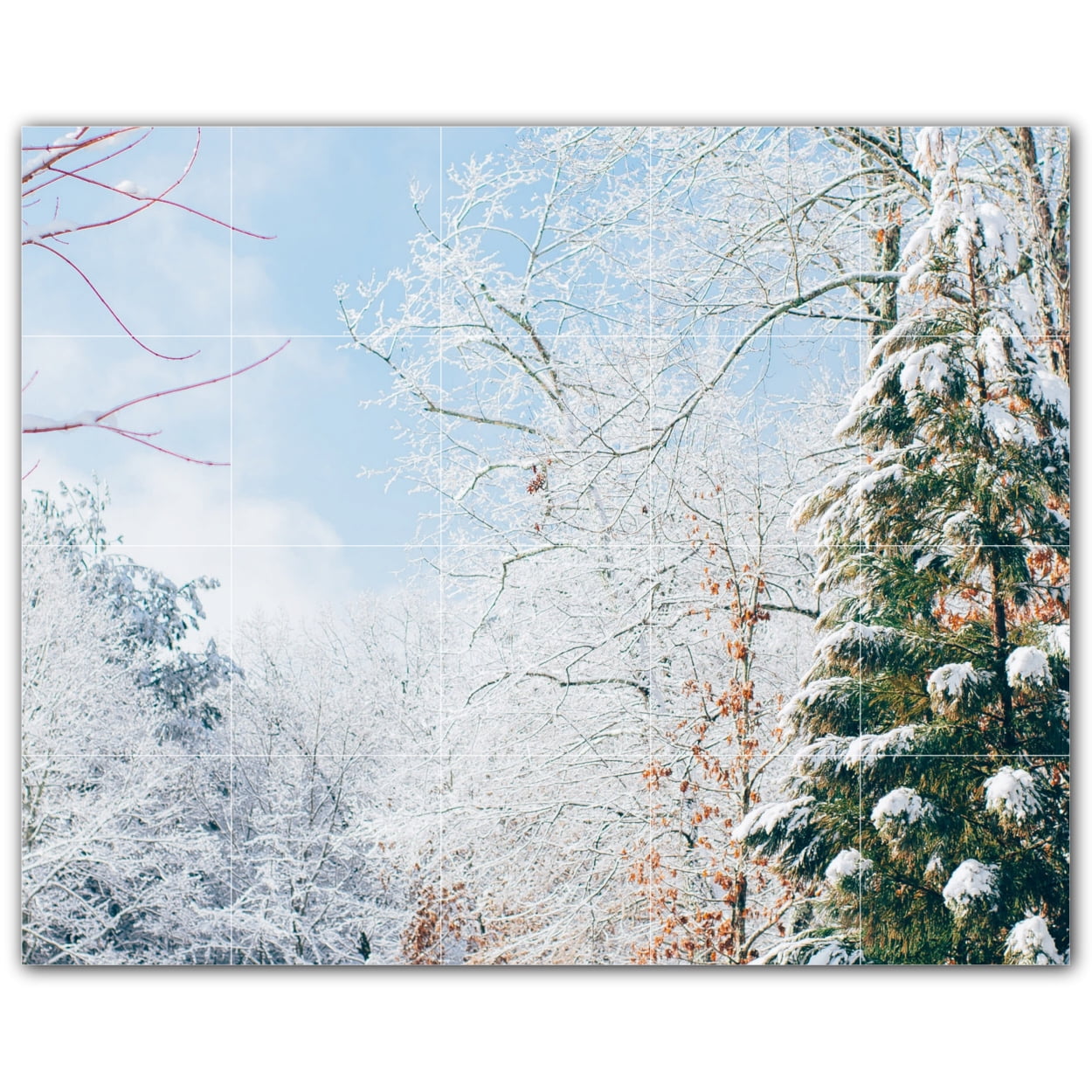 Picture-Tiles.com: Winter Ceramic Tile Wall Mural WAL501219-54L. 40"W x ...