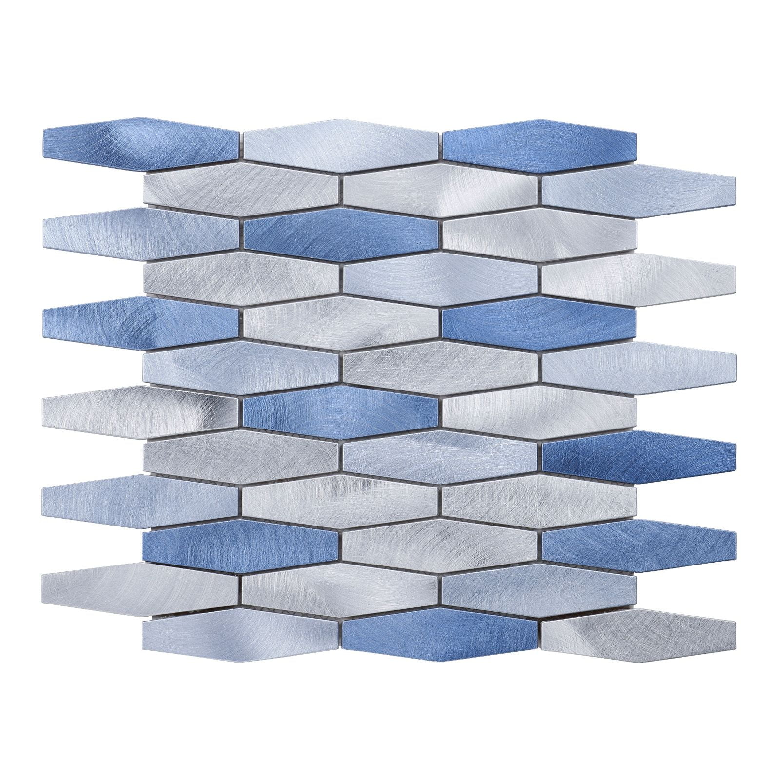 Modket Blue Metallic Hexagon Metal Aluminum Modern Mosaic Tile ...