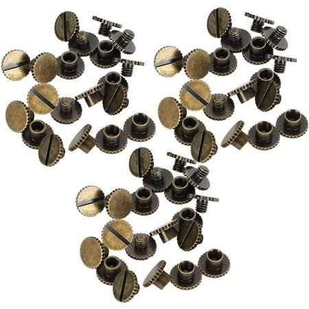 Brass Leathercraft Rivets, 30 Set Screw Post Metal Chicago Screws ...