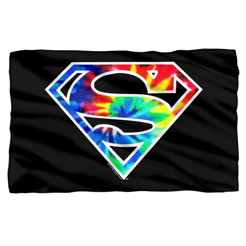 Superman Superman Tie Dye Logo Fleece Blanket 36' x 58',Superman Tie ...