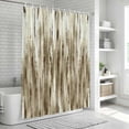 Brown Nostalgia Pencil Touches Bathroom Shower Curtains with Hooks ...