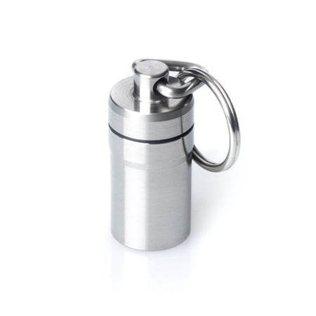 GUS Special Pill Fob, Made in USA, Stainless Steel Keychain Pill Holder ...