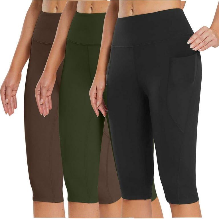 HeyNuts Essential Yoga Capris Leggings With Side Pockets