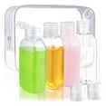 4pcs Reusable 100ml Plastic Bottles Empty Dispenser with Flip Caps for ...