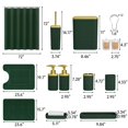 Bathroom Set - 25pc Sets With Shower Curtain And Rugs Green Accessory ...